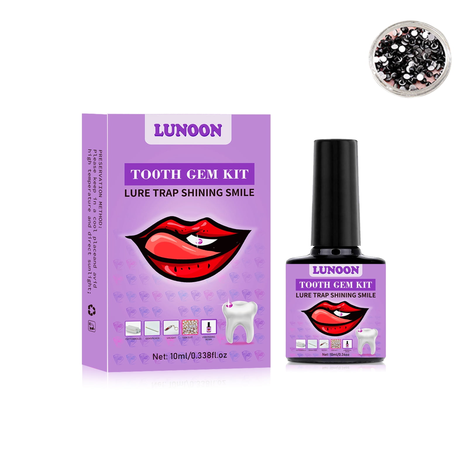 DIY Tooth Gem Kit - Professional Teeth Gems Kit with Crystals Diamond ...