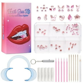 HYLLai Tooth Gem Kit, DIY Shiny Teeth Crystal Set 20 Pieces, Resin ...