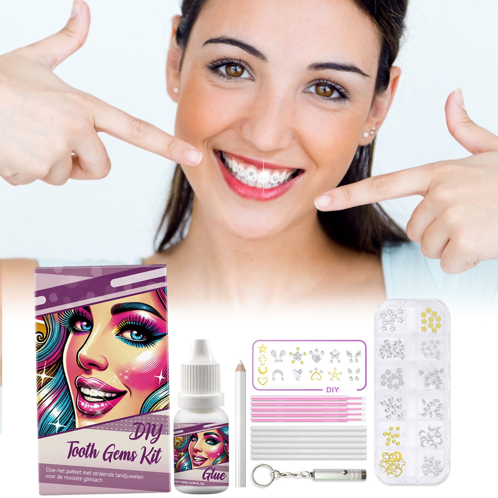 DIY Tooth Gems Kit Fashion Teeth Jewelry Set for Beauty Decoration ...