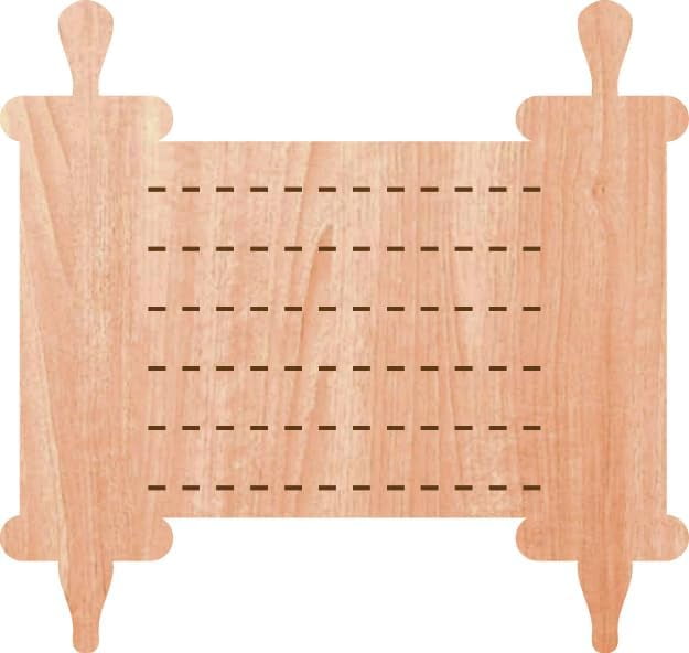 DIY Torah Scroll Wood Cutouts Set, 2.75 x 2.5 inches, 12 Pack, Natural ...