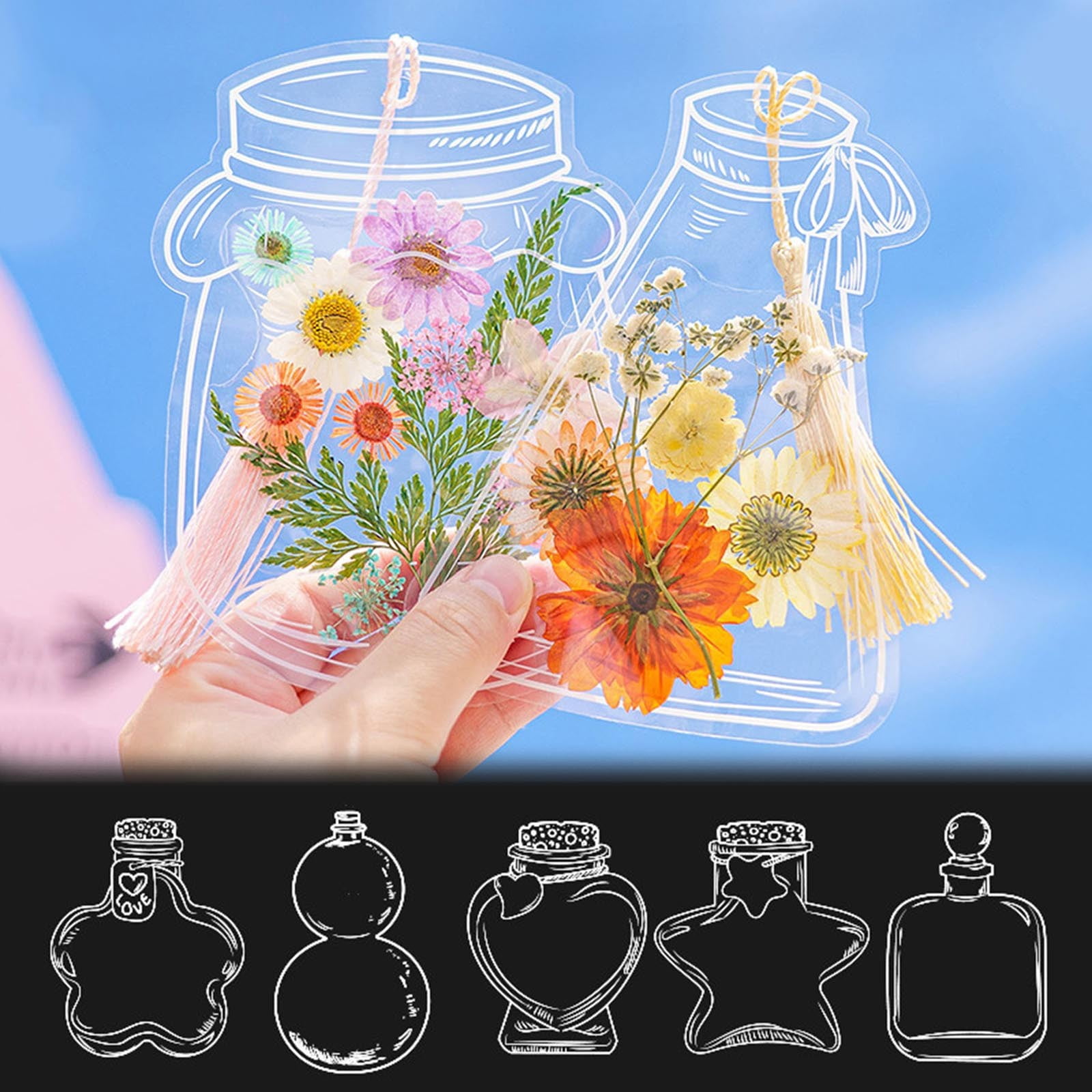 DIY Transparent Bookmarks for Flower Preservation 2025 Crafting Set ...