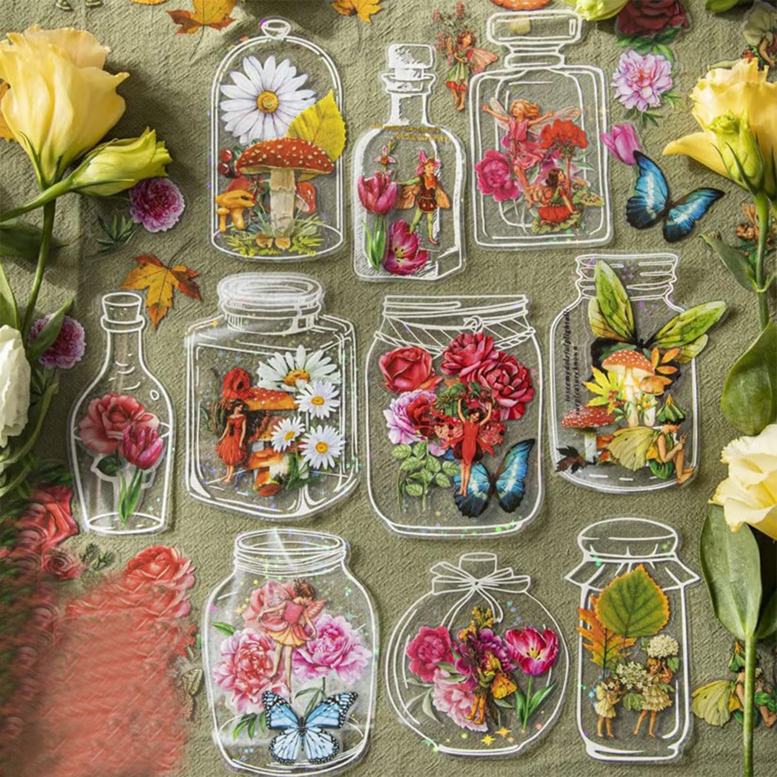 DIY Transparent Dried Flower Bookmarks 40/60/80/100PCS Clear Acrylic ...