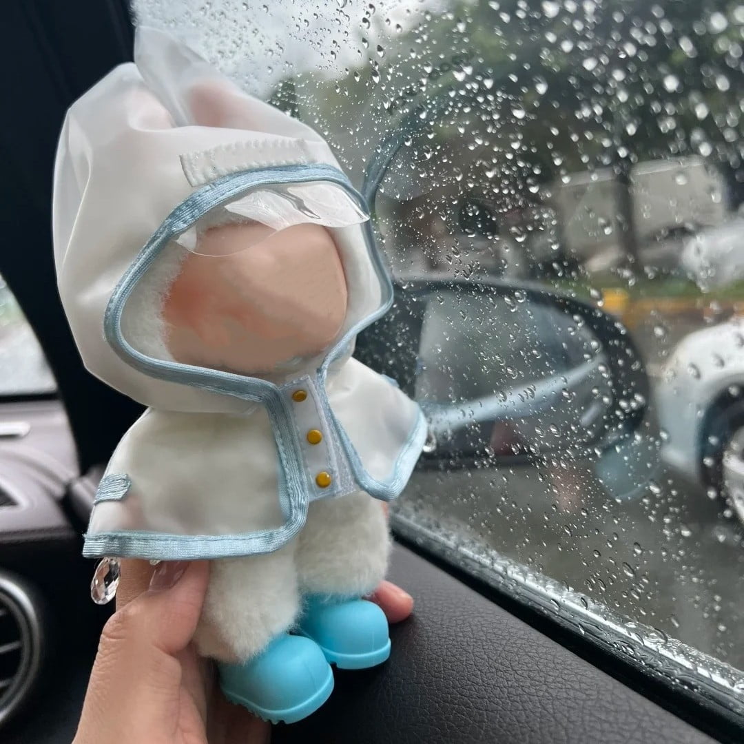 DIY Transparent Raincoat for 17CM Plush Dolls Monsters Doll Clothes ...