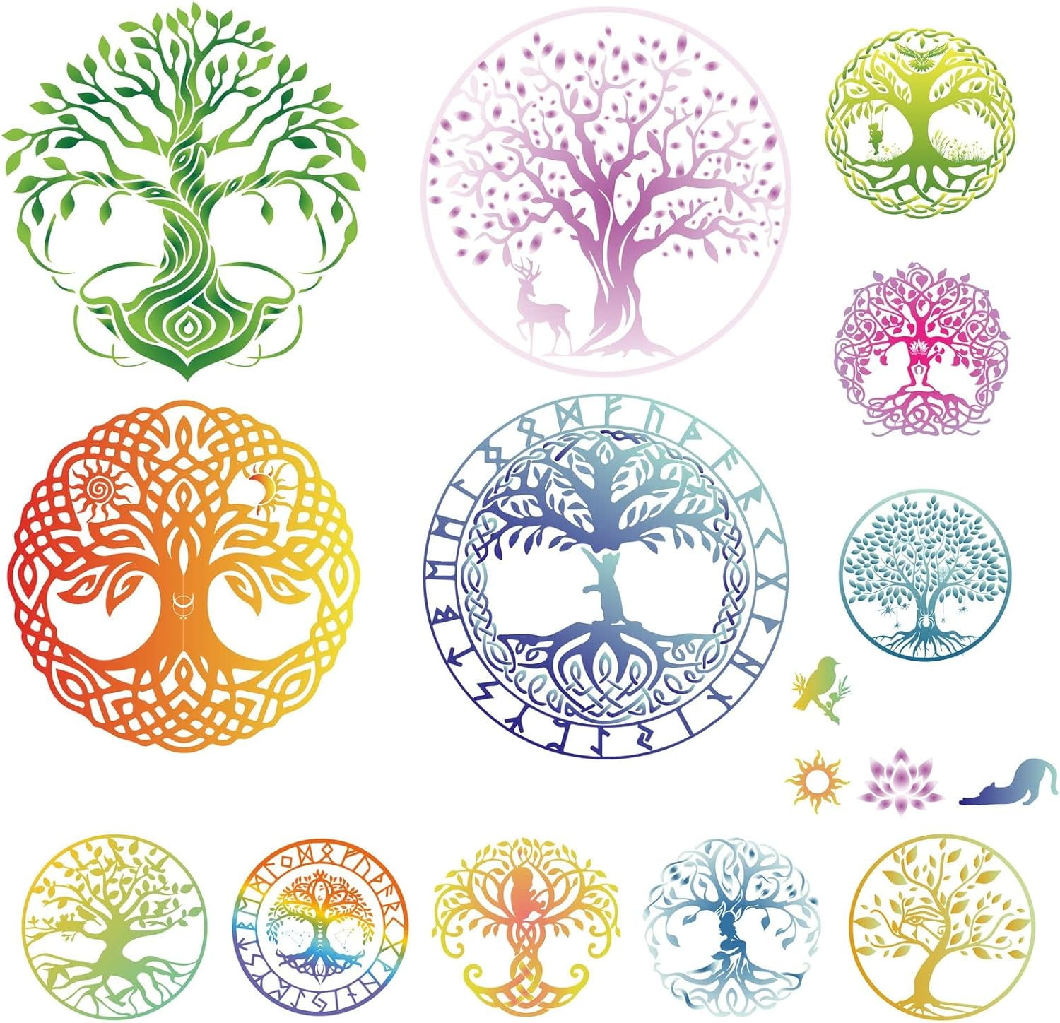 DIY Tree of Life Wall Decals Tree Art Window Stickers Waterproof ...