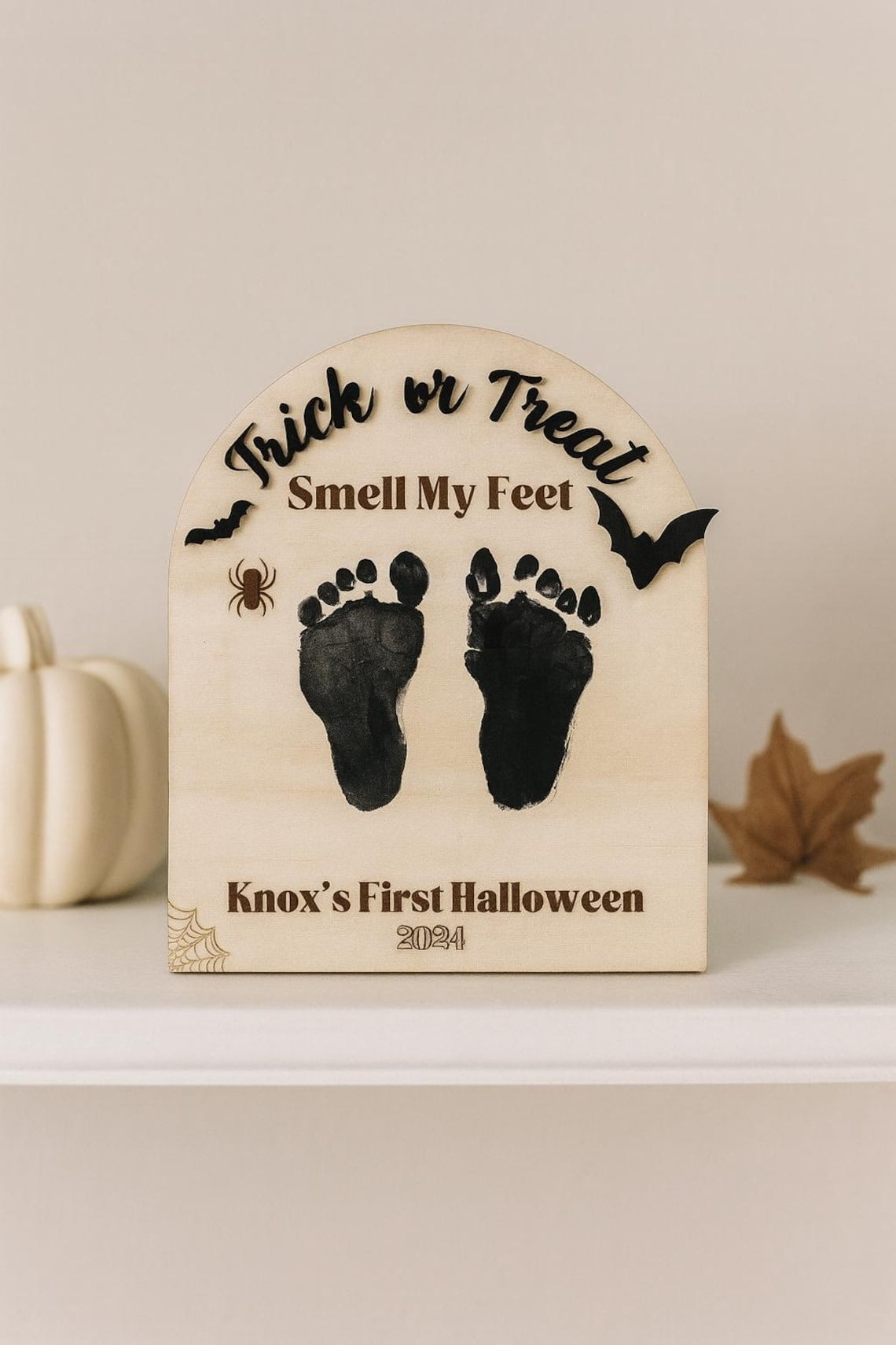 DIY Trick or Treat Smell My Feet Halloween Footprint Craft Personalized ...