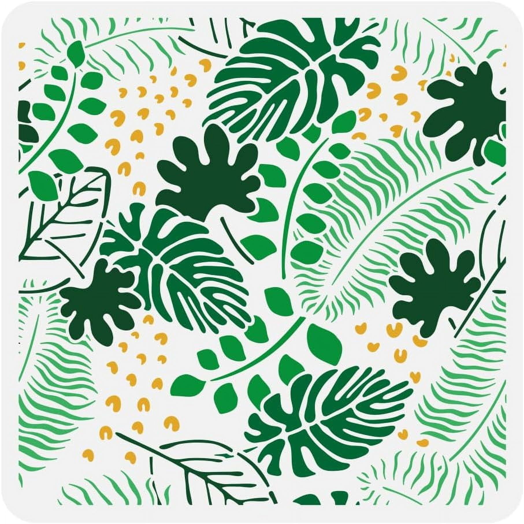 DIY Tropical Leaf Stencil for Painting 11.8x11.8 inch Hollowed Leaves ...
