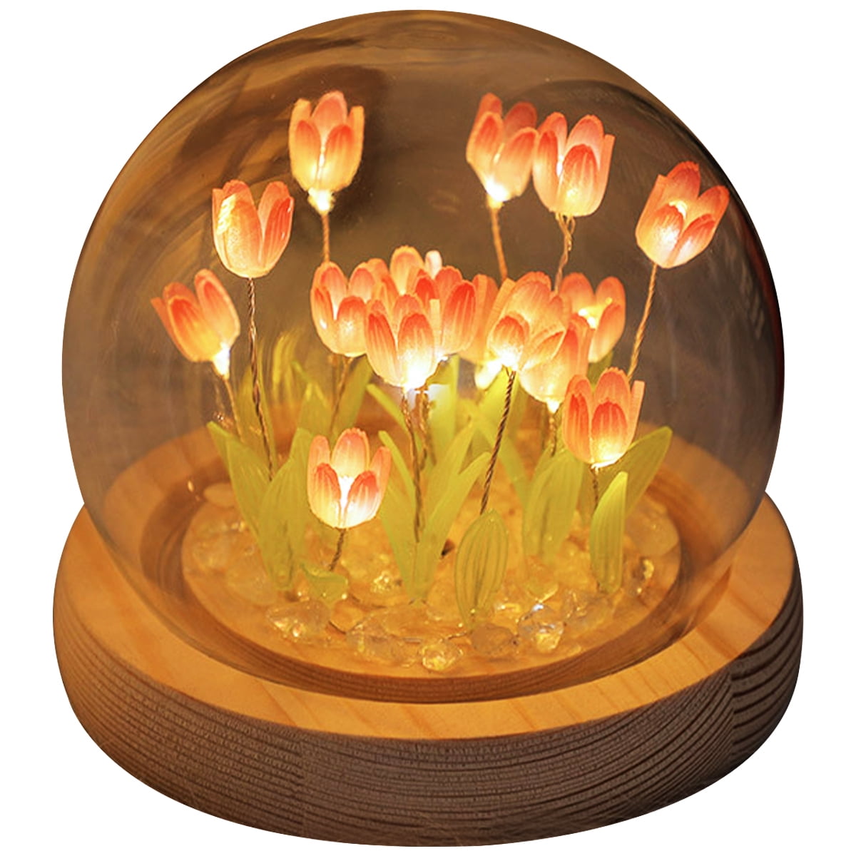 DIY Tulip Night Light Handmade Simulation Flower Table Lamp Children ...