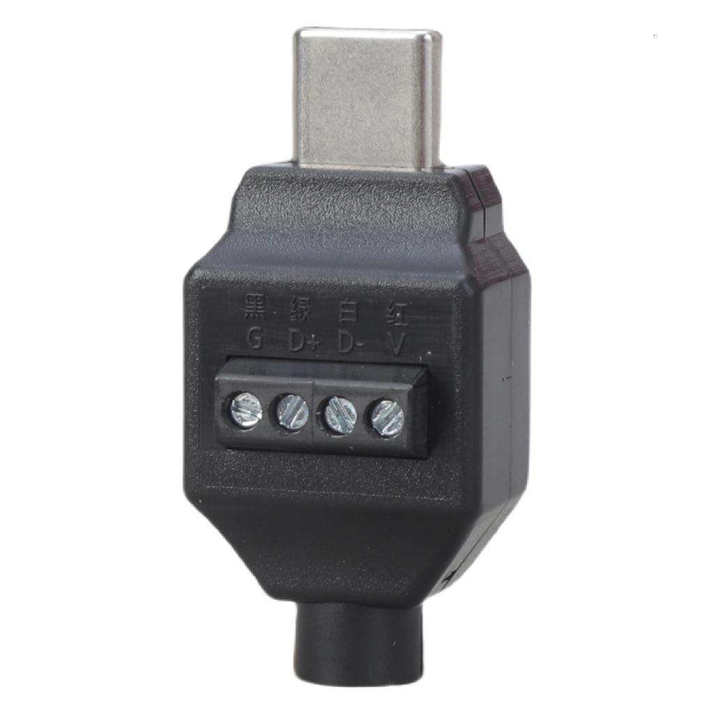 DIY USB C Male Plug 4pin/5pin Black Housing Solderless Connector ...