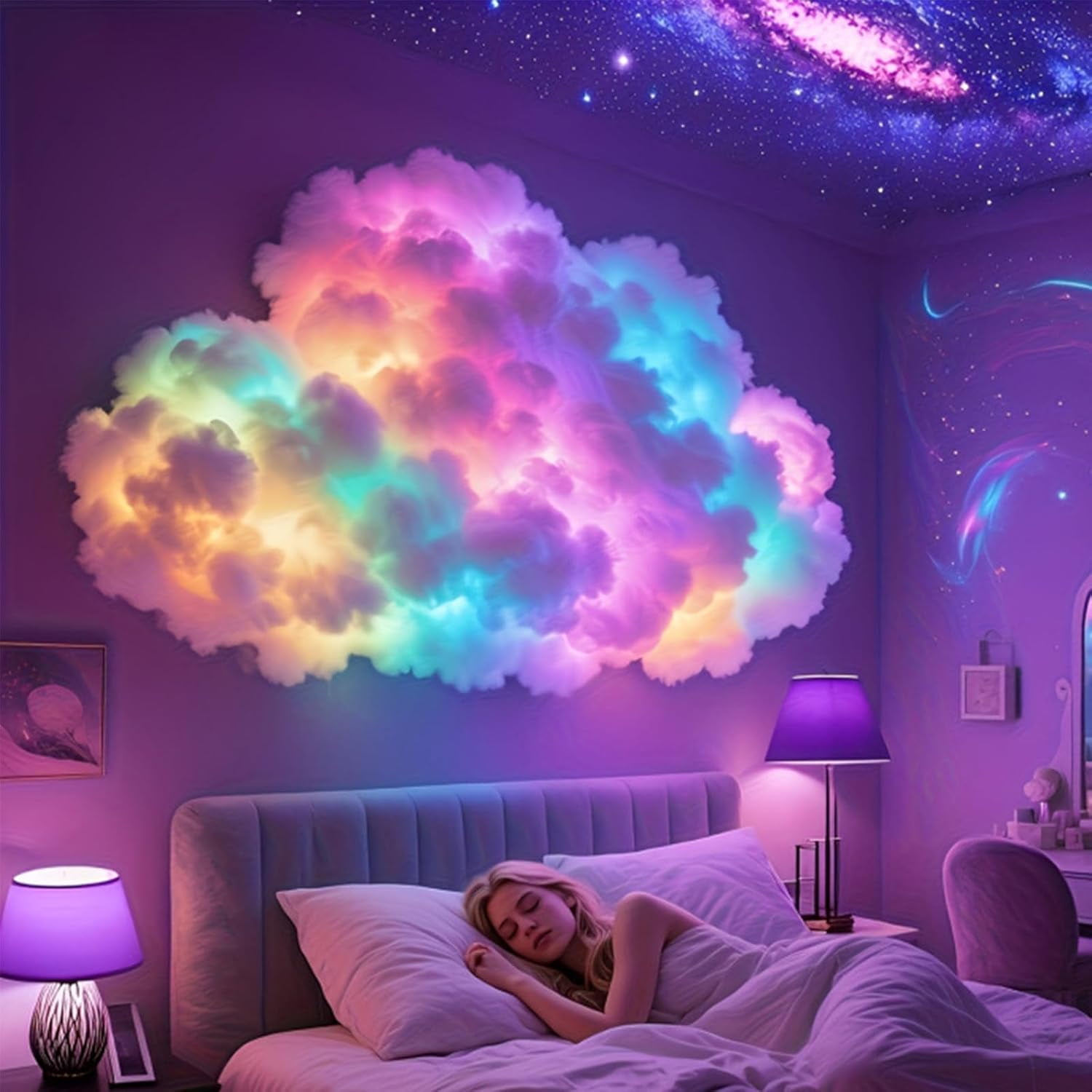 DIY USB-Powered Thundercloud LED Light Decor, DIY 3D Thundercloud Night ...