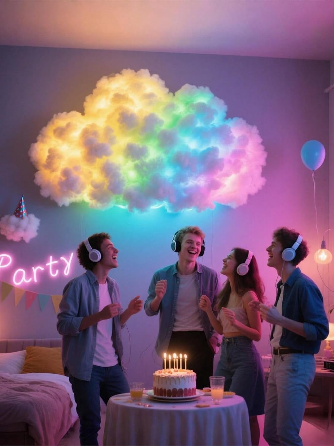 DIY USB-Powered Thundercloud Led Light Decor, 2026 New 3D Thundercloud ...