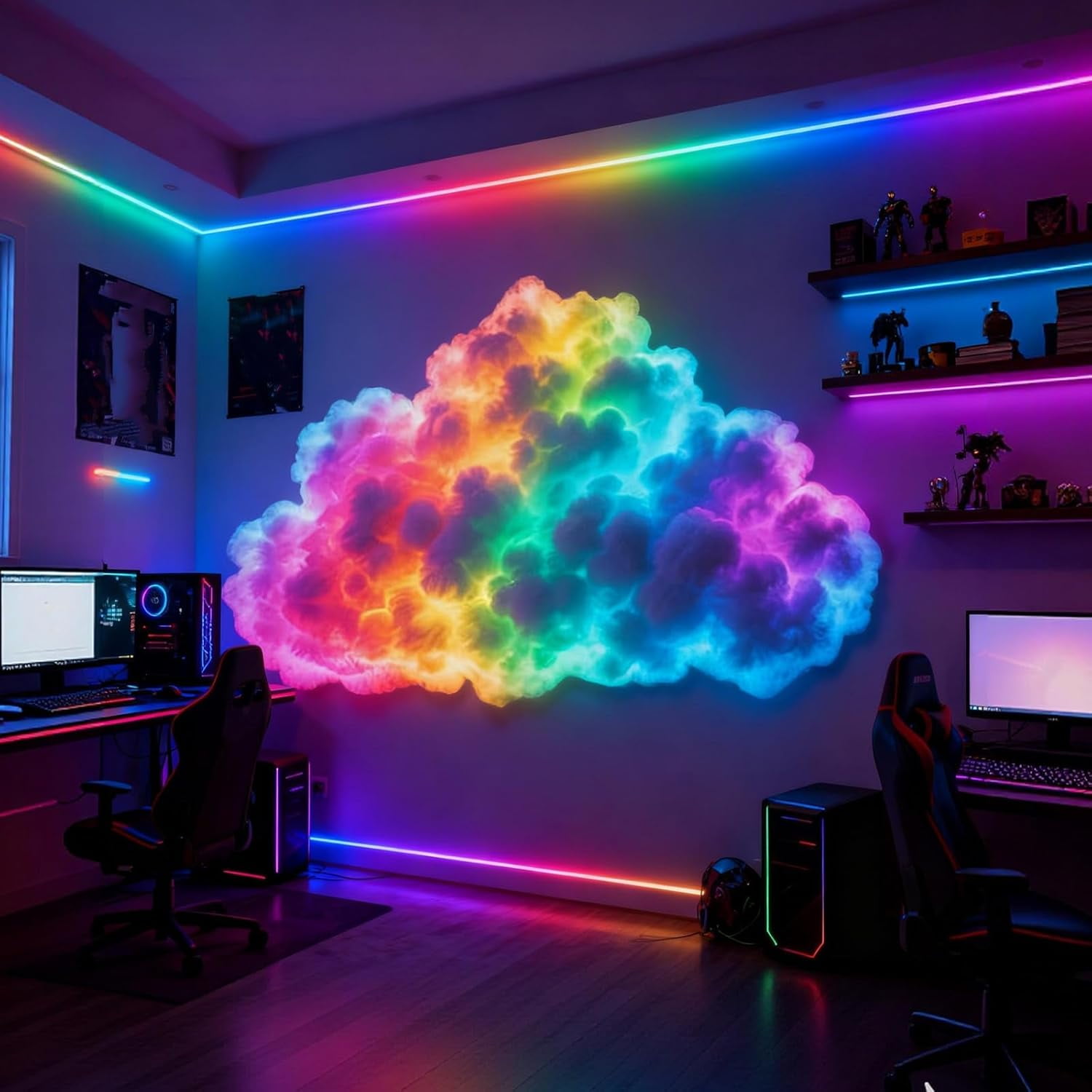 DIY USB-Powered Thundercloud Led Light Decor, with Music Rhythm, USB ...