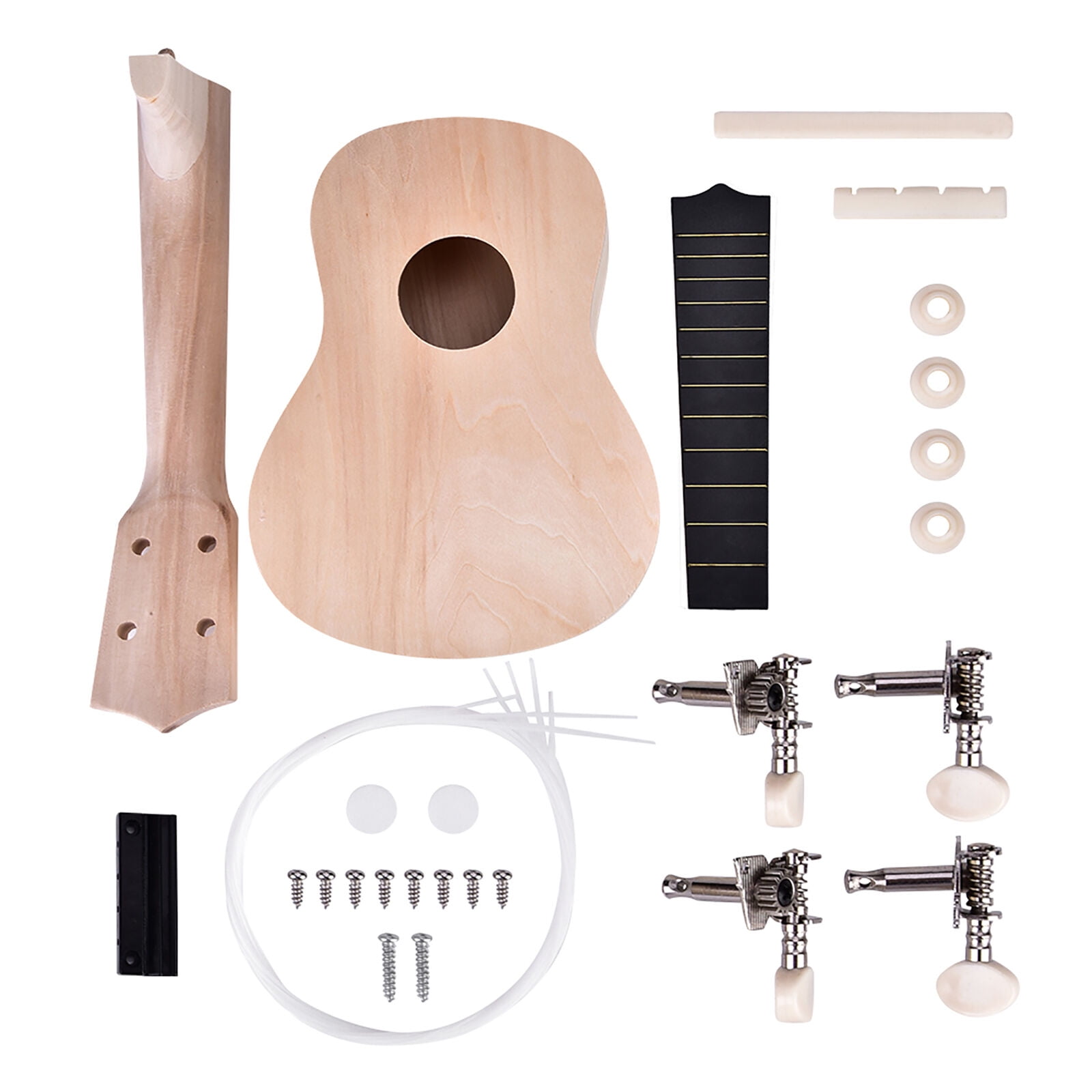 DiY ukulele Kit, Make Your instrument 21inch Basswood Build own with ...