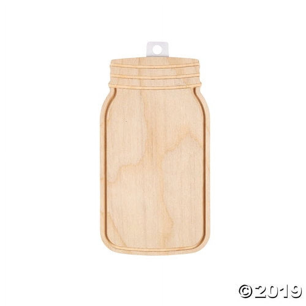 DIY Unfinished Wood Mason Jar Shape - Walmart.com