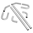 DIY Universal Exhaust Kit 8 Pieces Exhaust Pipe Kit with Slip-Fit Joint ...