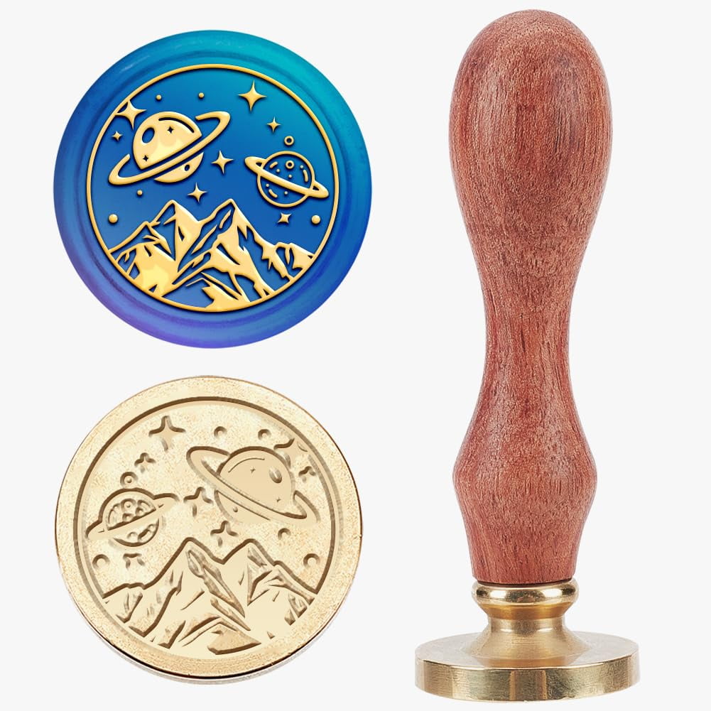 DIY Universe Space Planet Wax Seal Stamp 25mm Mountain Star Galaxy ...