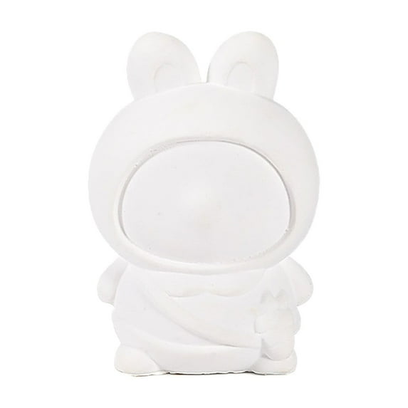 DIY Unpainted Plaster Bunny Dolls Art Painting Kit With Pigments ...