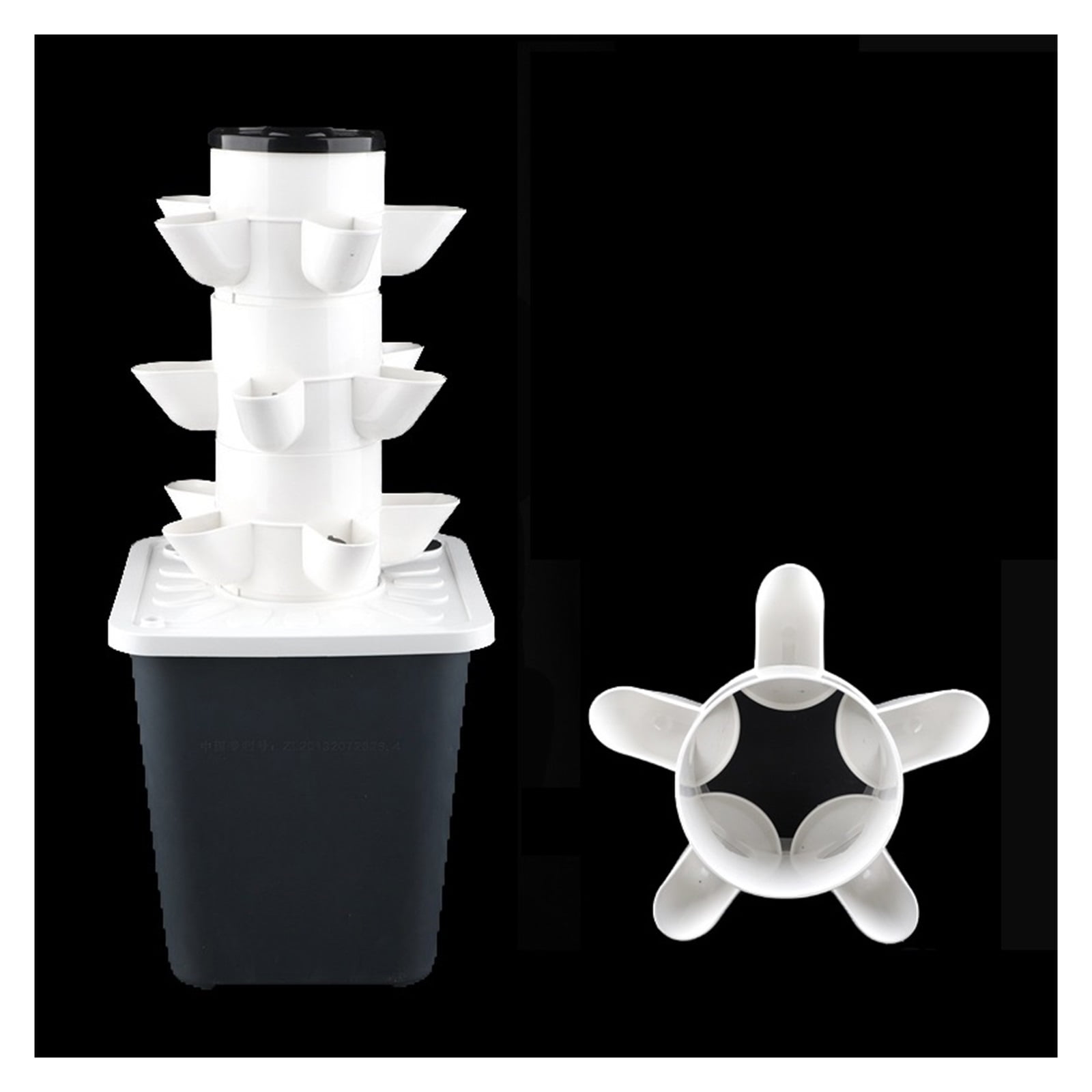 DIY Vertical Tower Planters With 5Holes Detachable PP Colonization Cups ...