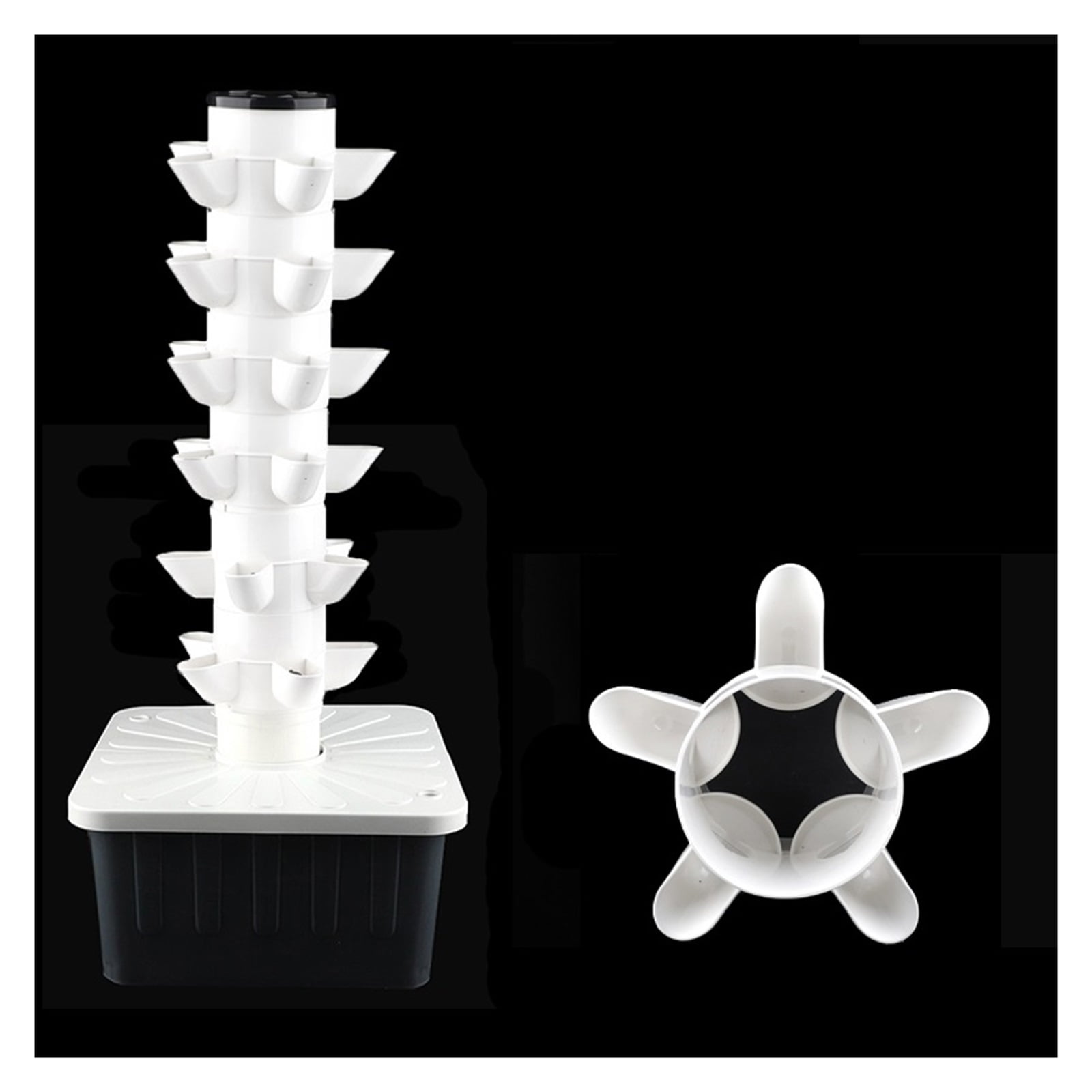 DIY Vertical Tower Planters With 5Holes Detachable PP Colonization Cups ...