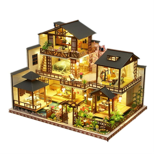 DIY Villa Duplex Cabin Waiting For Hand-assembled Model Time Building ...