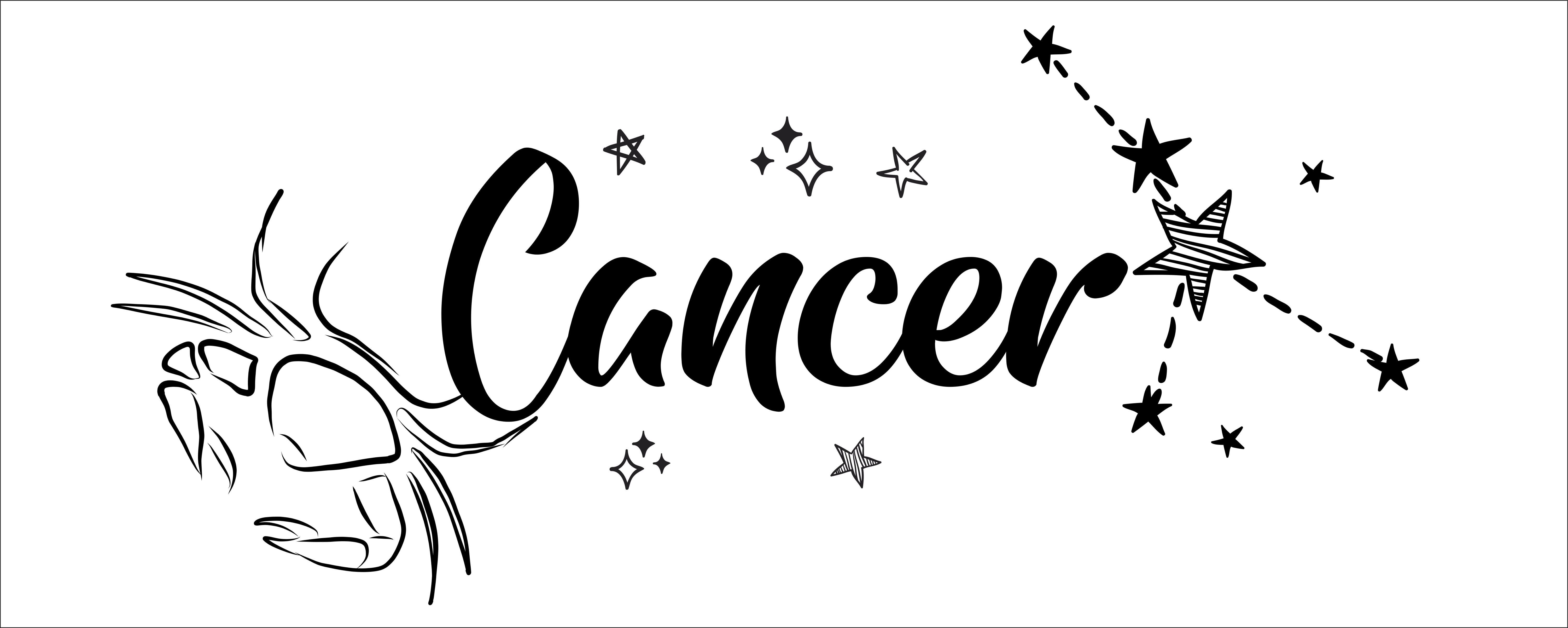 DIY Vinyl Astrological Star Pattern Cancer Wall Art Decal - 8" x 20 ...