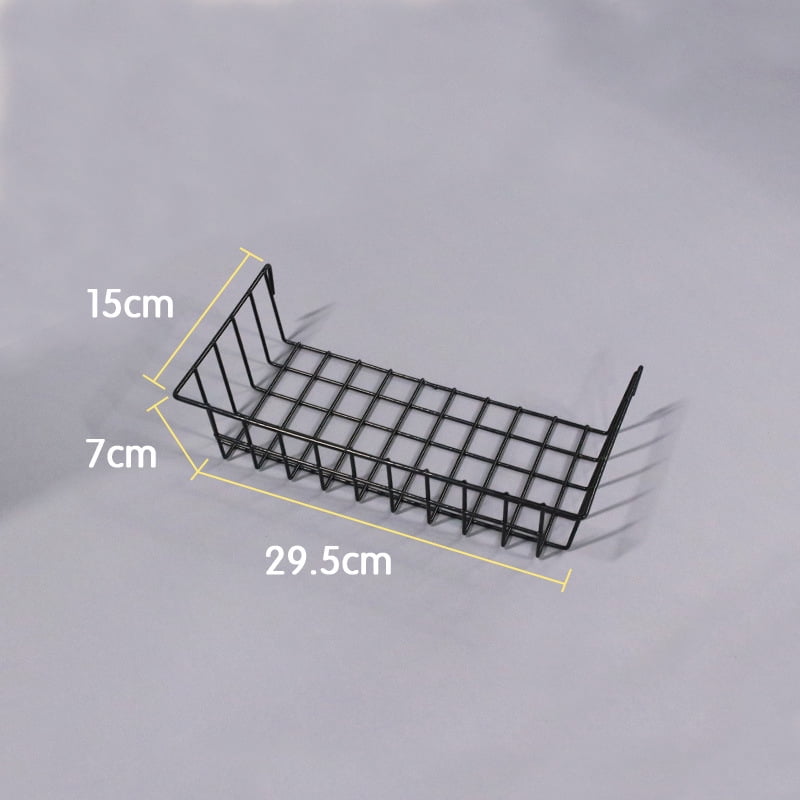 DIY Wall-Mounted Wire Grid Organizer,Removable Baskets,Wall Decor with ...