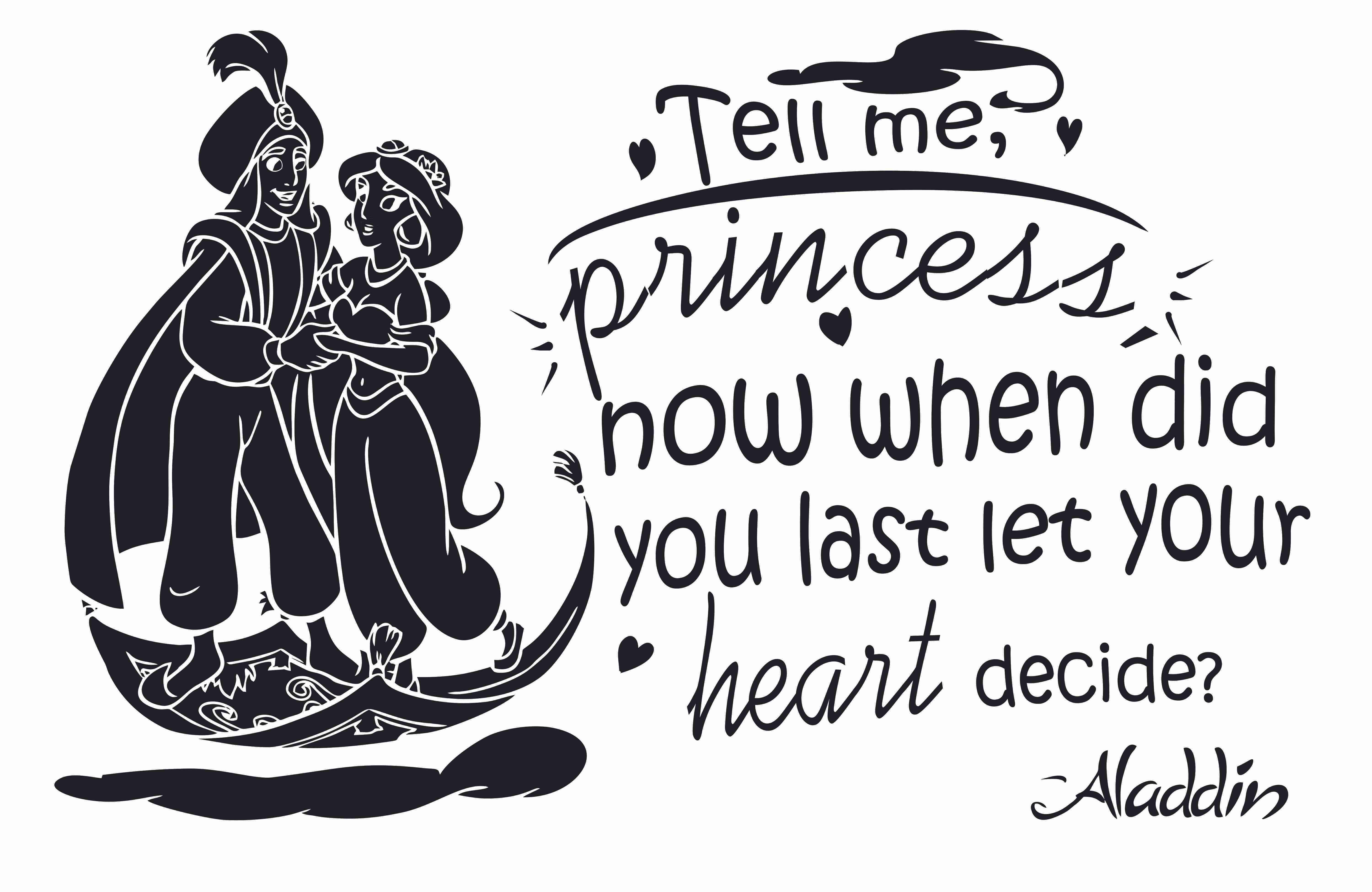 DIY Walt Disney Movie Quotes Wall Decal - Stick And Peel Aladdin ...