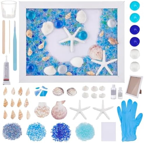 DIY Wave Sea Glass Resin Kit Sea Glass Art Kit with Instruction for ...
