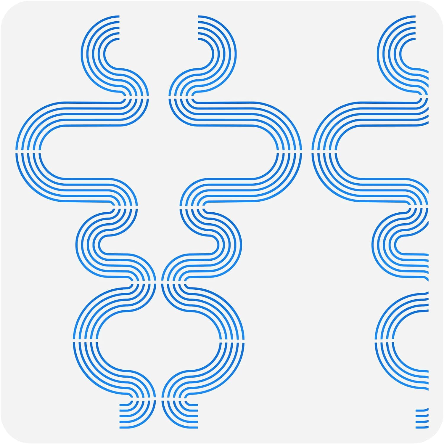 DIY Waves Stencil 11.8x11.8 inch Sound Wave Stencils Modern Waves ...
