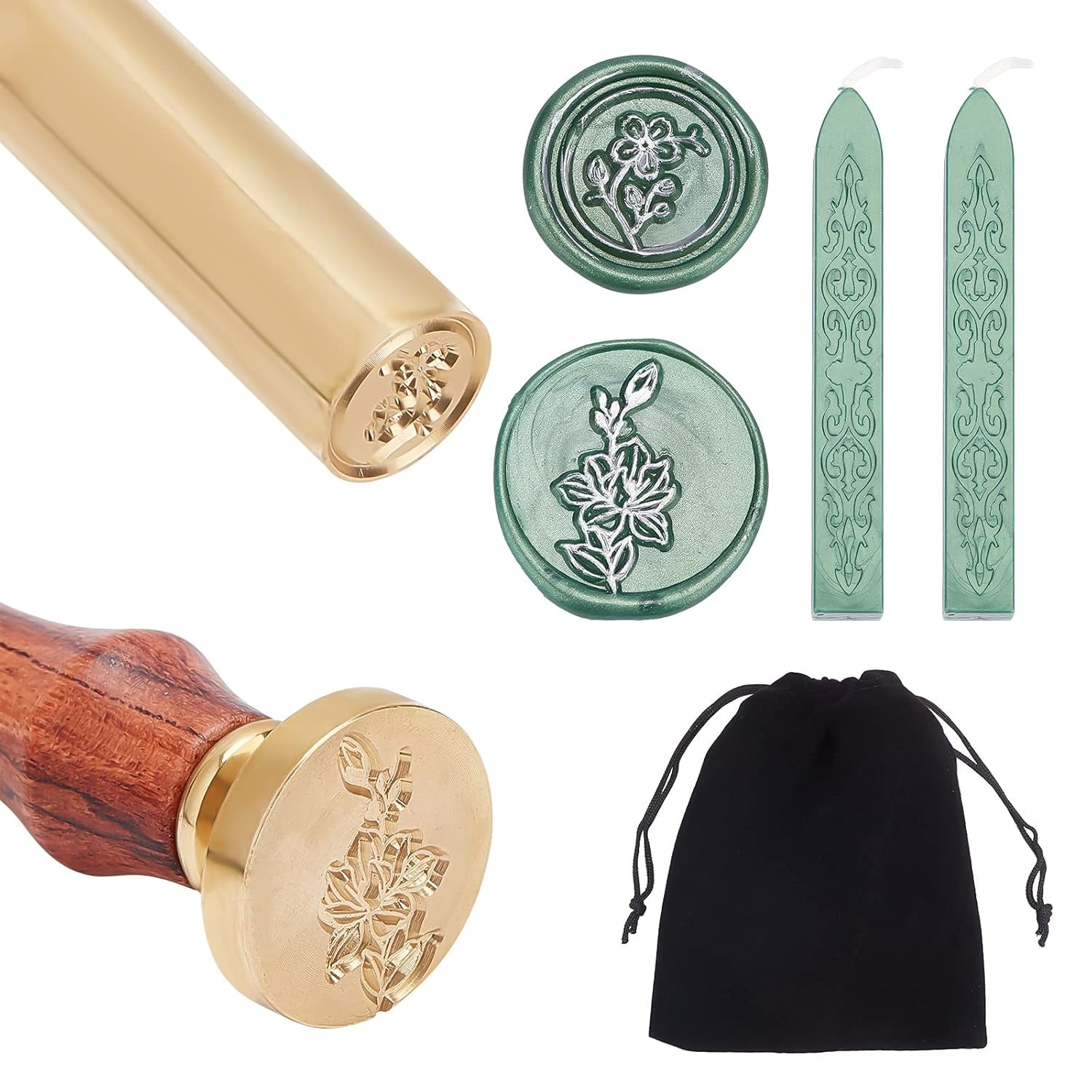 DIY Wax Seal Stamp Kits Including Brass Handles Sealing Wax Sticks ...