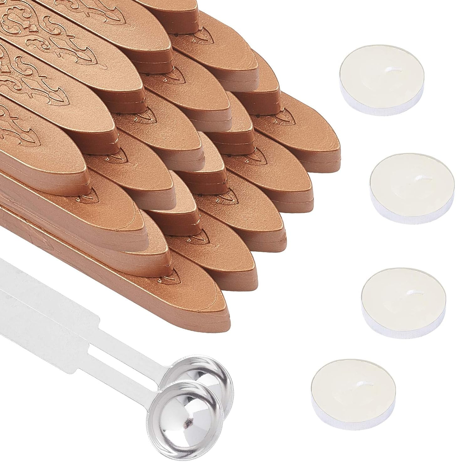 DIY Wax Seal Stamp Kits Sealing Wax Sticks without Wicks with Stainless ...