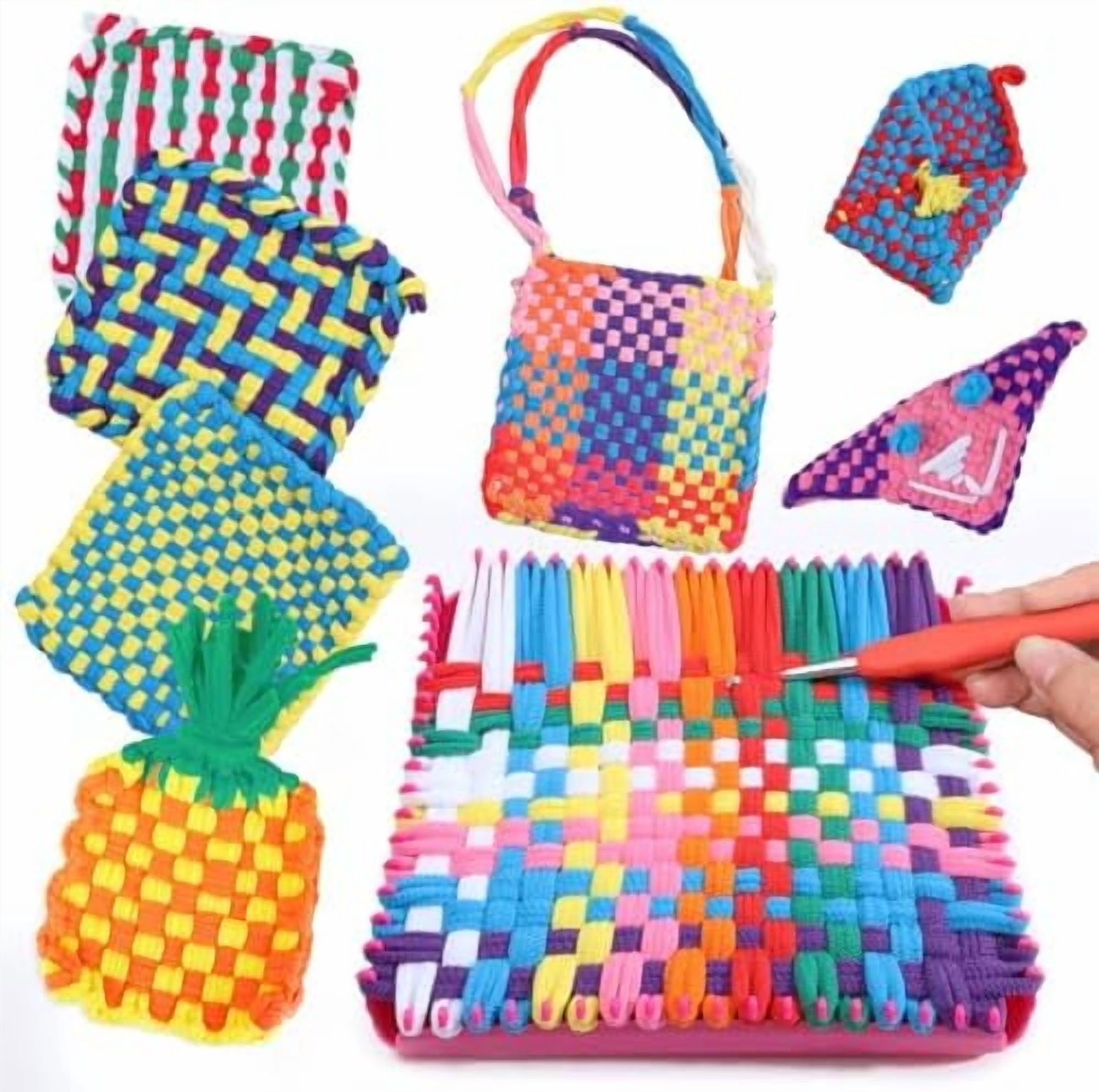 DIY Weaving Loom Craft Kit for Kids Adults – Easy Beginner Friendly – 7 ...