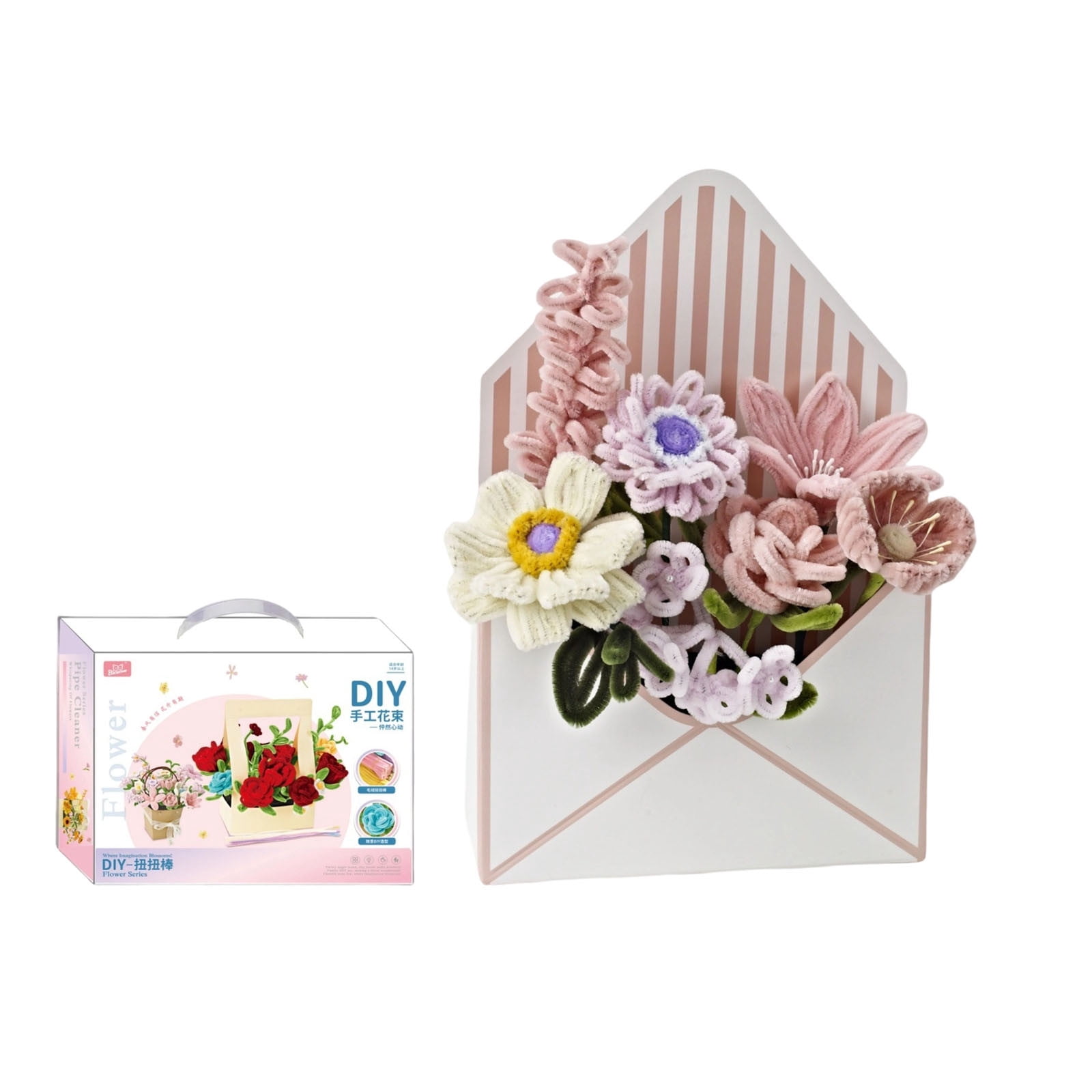 DIY Wiggle Sticks Craft Kit with Tote, Floral & Bead Flower Arranging ...