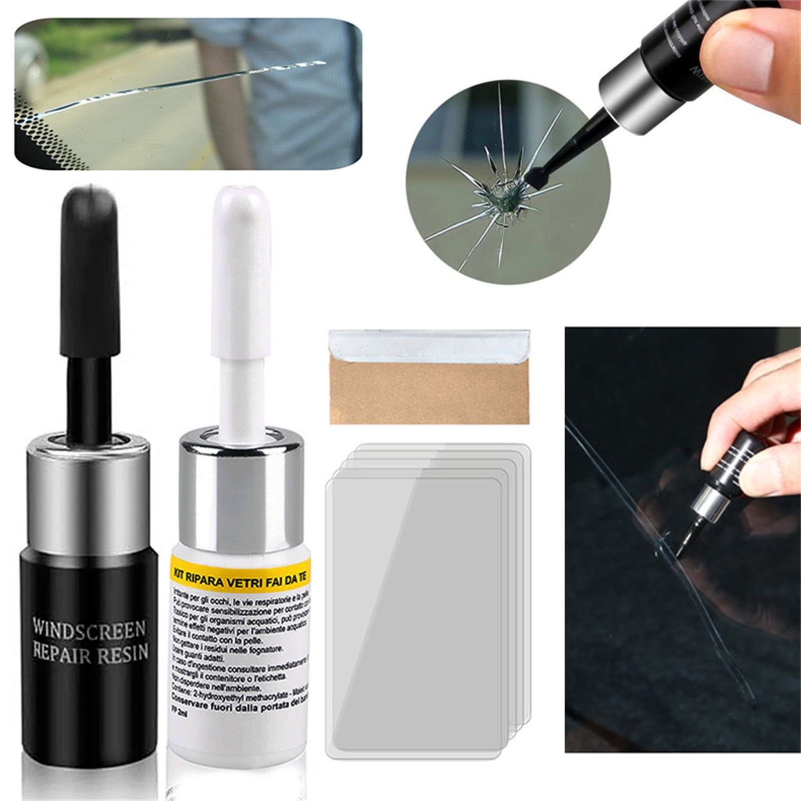 DIY Windshield Repair Kit - Resin for Cracks & Chips, Quick Mend for ...