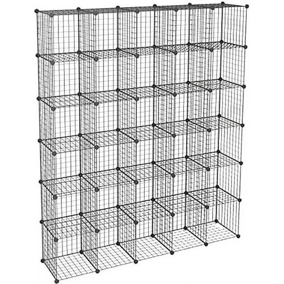 DIY Wire Cube Storage, Modular Metal Shelf, Cubby Shelving, Stackable ...