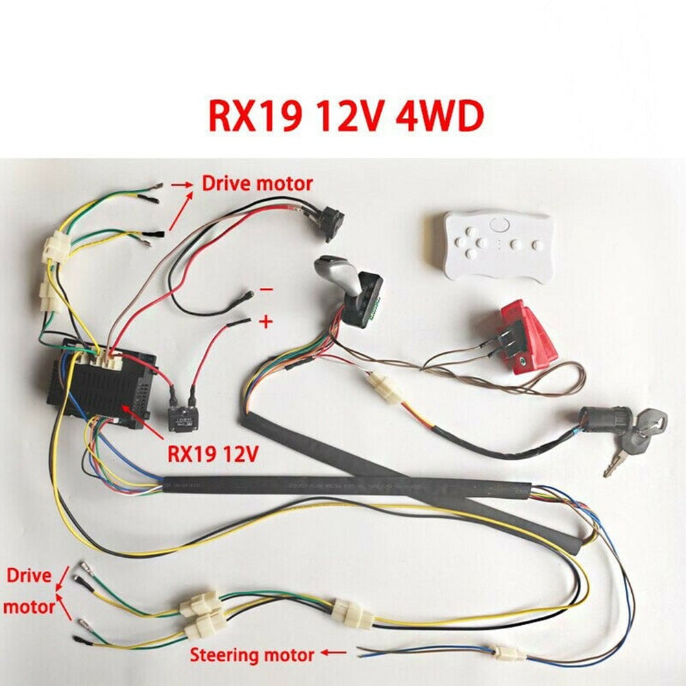 Diy Wire Switch Receiver Rc Kit Modified Of Kids Electric Car,Rx19 12V 4Wd - Walmart.com