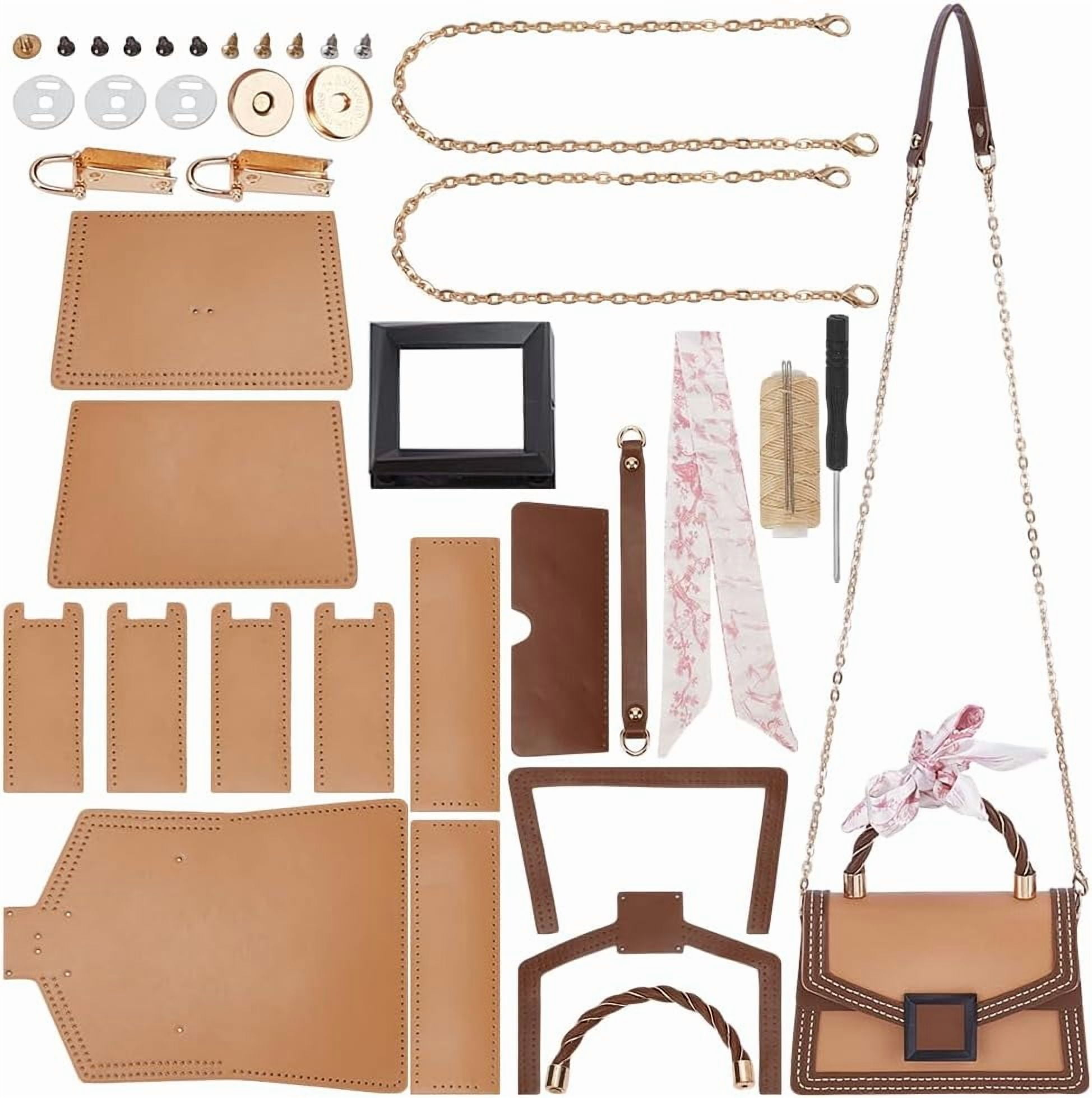 DIY Women Satchel Crossbody Bag Making Kit Imitation Leather Handmade ...