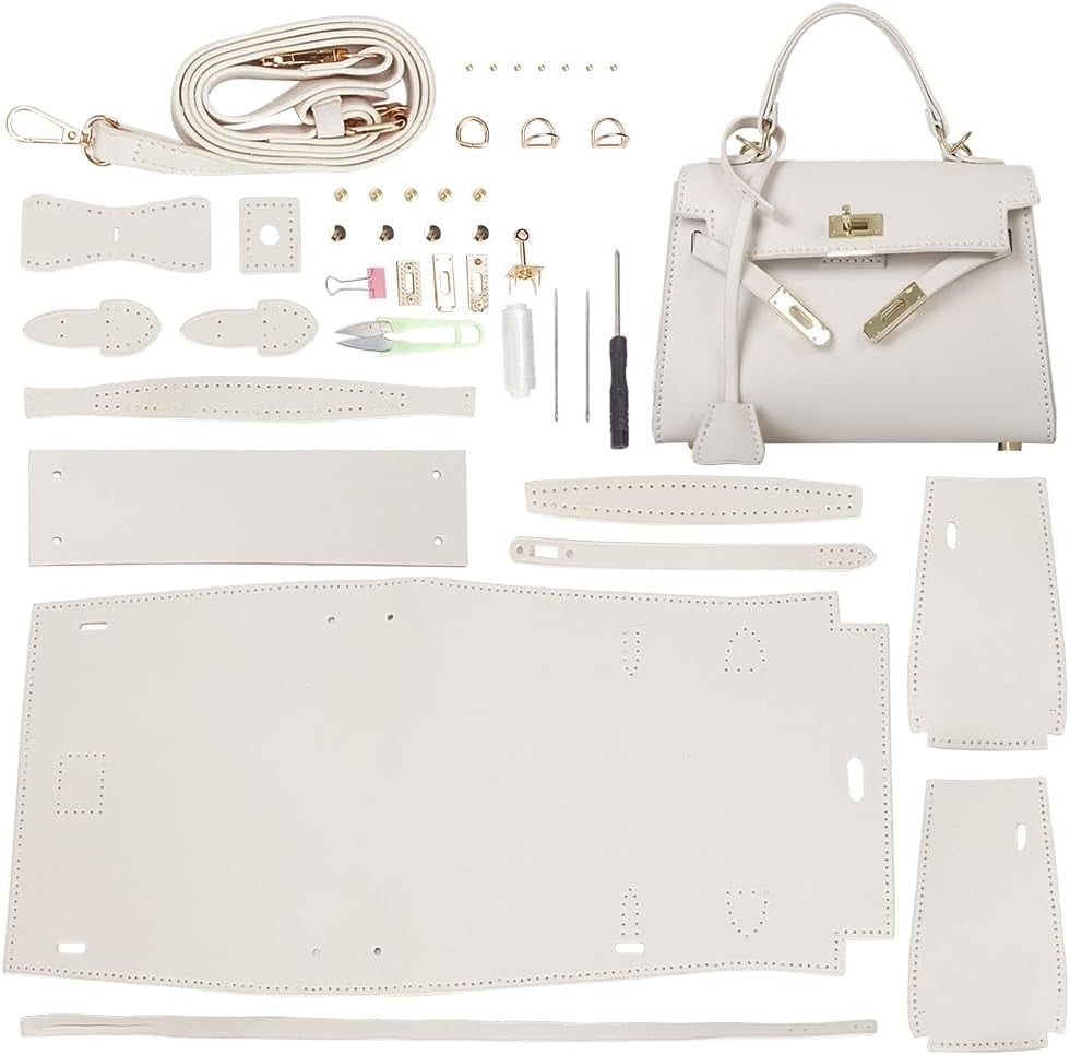 DIY Women Tote Handbag Making Kit PU Leather Crossbody Shoulder Bag ...