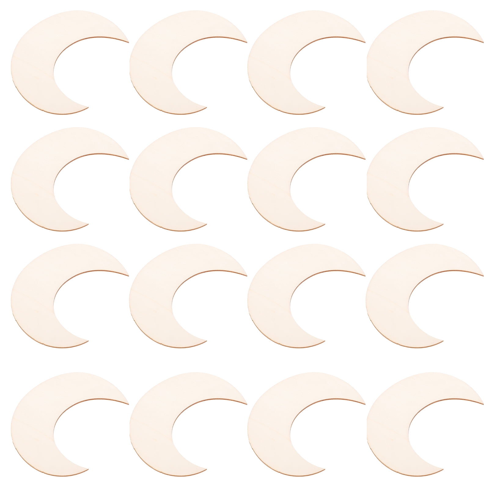 DIY Wood Chips Ornaments Wooden Craft Trim Shapes for Crafting ...