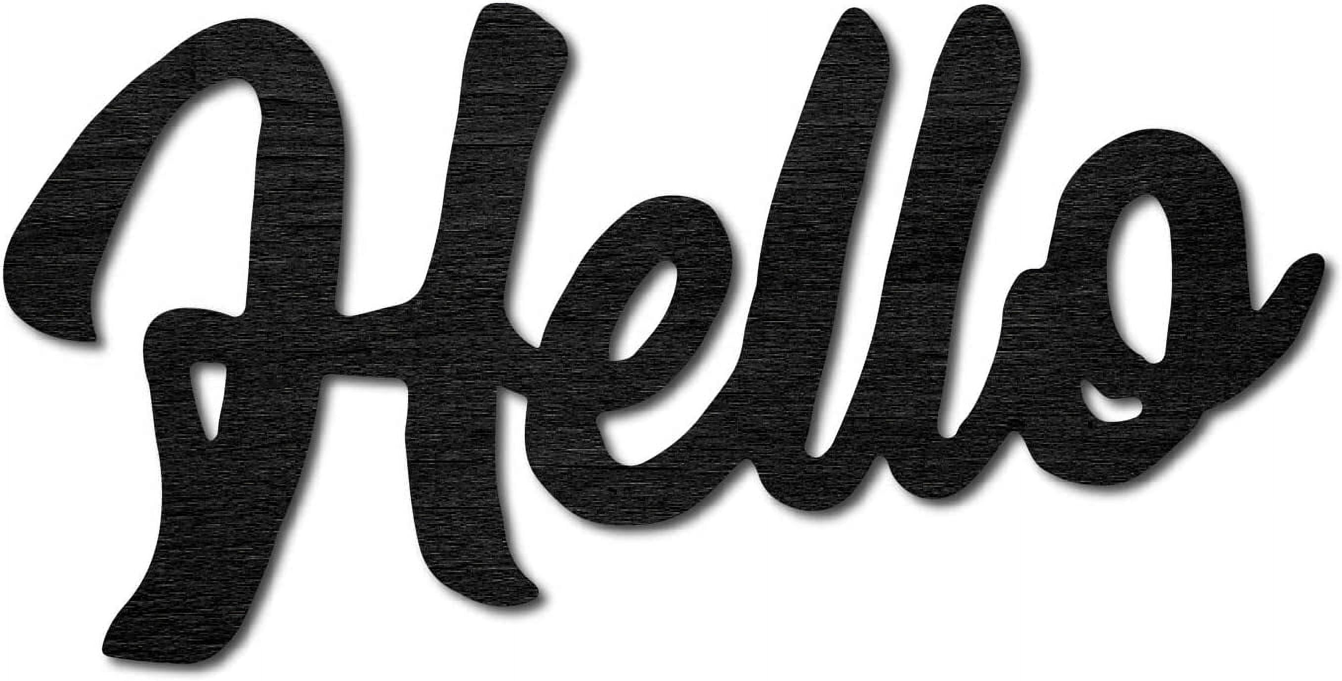 DIY Wood Cutout Hello Sign Laser Cut Wooden Wall Decor Sculpture ...