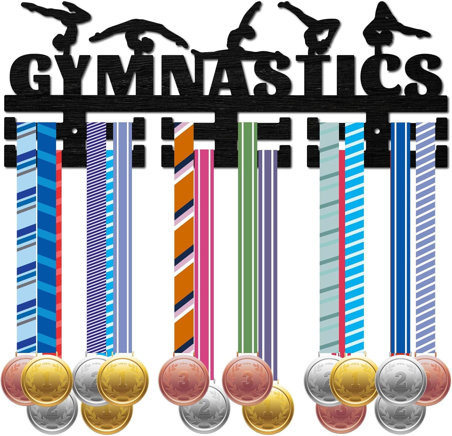 DIY Wood Gymnastics Medal Holder Medal Hanger Display Rack Sport Medal ...