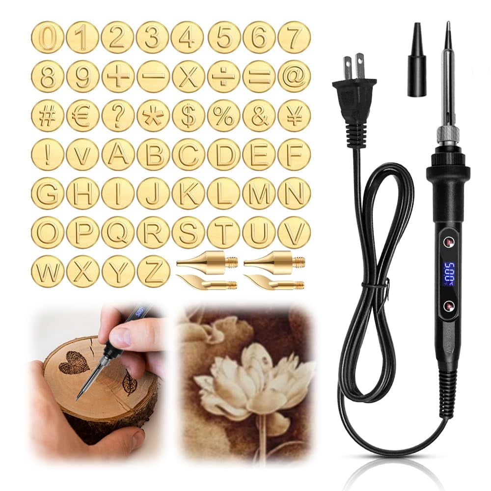 DIY Wood Leather Burning Set, DIY Wood Burning/Carving Set Letter ...