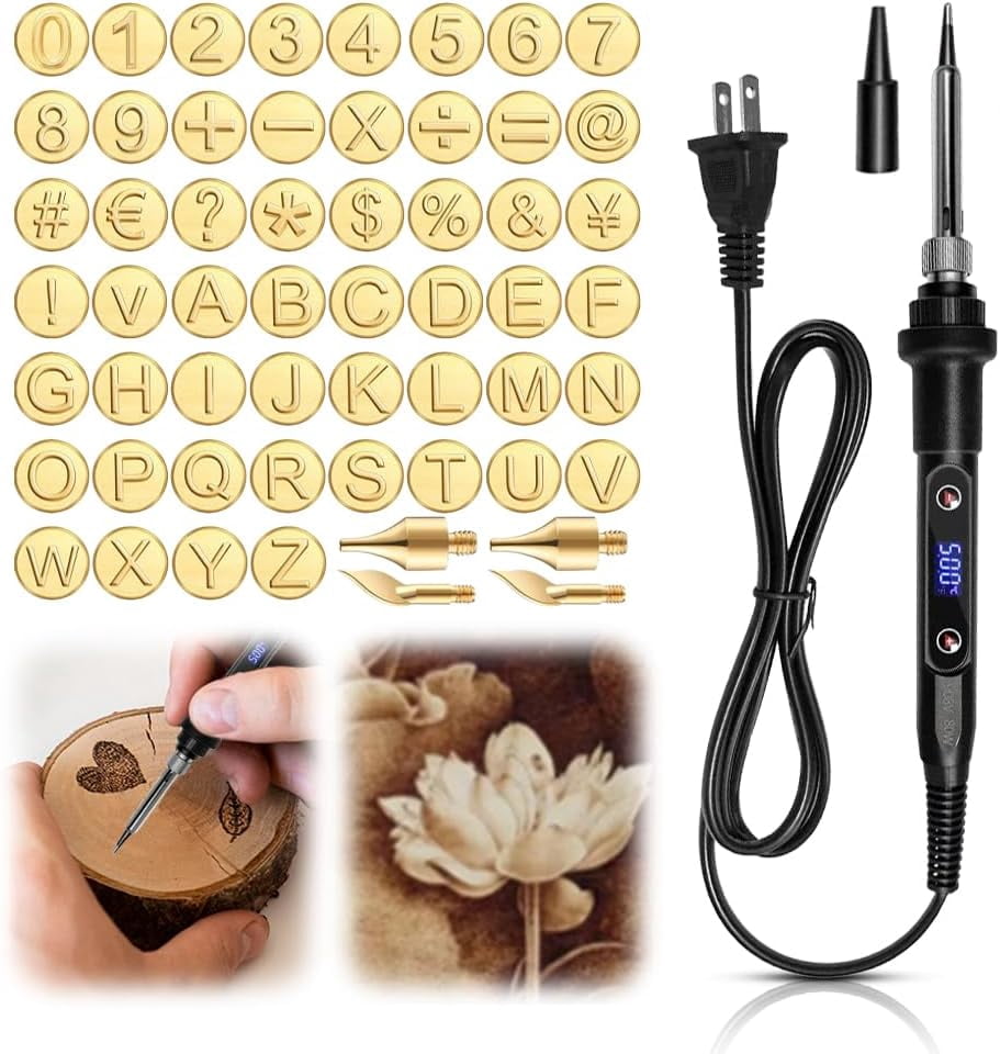 DIY Wood Leather Burning Set, DIY Wood Burning/Carving Set Letter ...