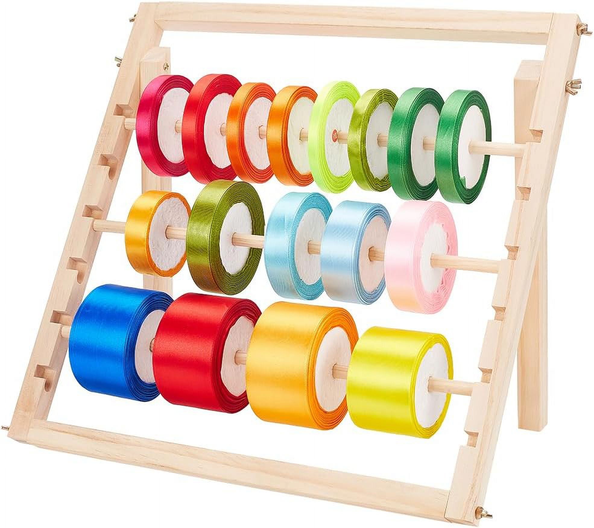DIY Wood Ribbon Storage Rack 3 Tier Ribbon Holder Organizer Spool ...