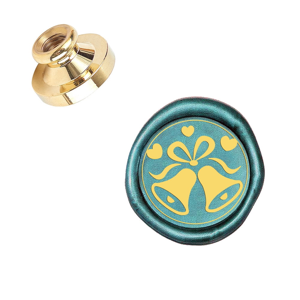 DIY Wood Seal Stamp Scrapbook Brass Stamps Bell Pattern 25mm - Walmart.com