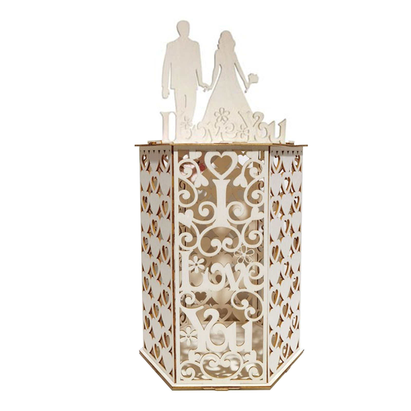 DIY Wooden 6-Sided Sign in Box, Mr./Mrs. Wedding Card Box, Money Box ...