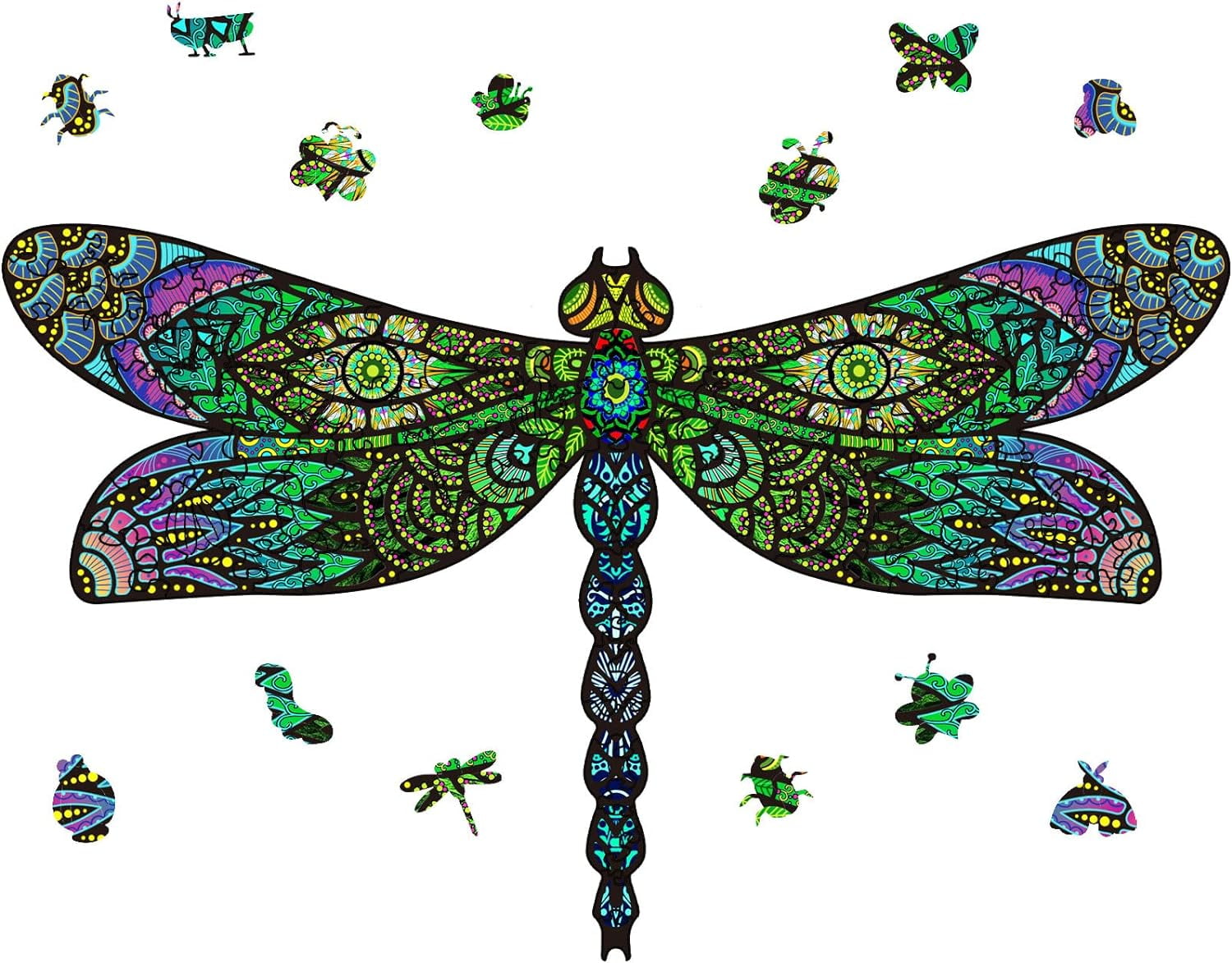 DIY Wooden Assembly Animal Toys Kits for Boys and Girls Dragonfly Model ...