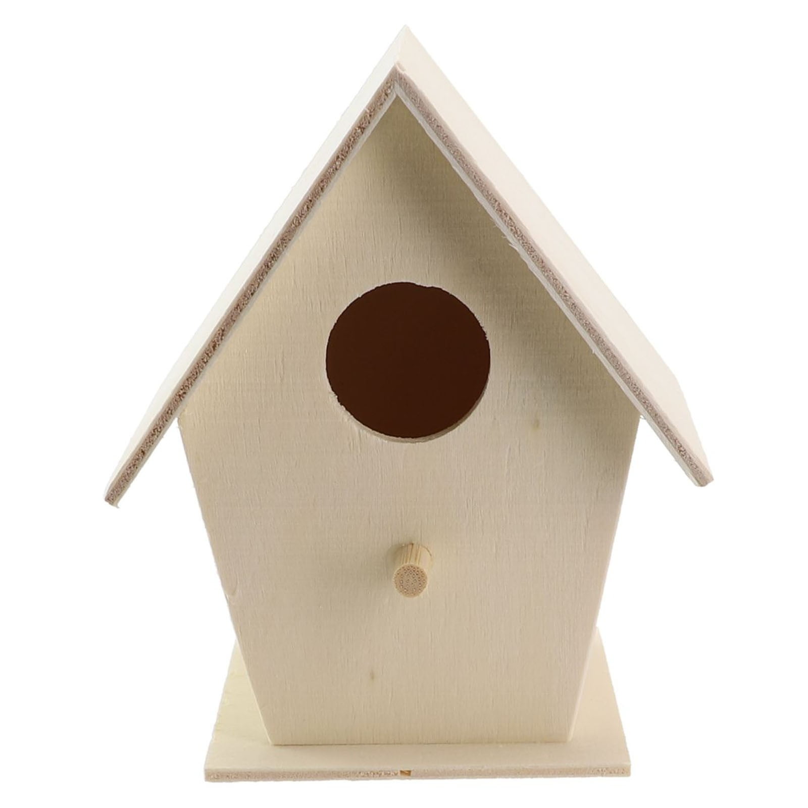 DIY Wooden Bird Simple Nest Hanging Bird House Natural Wooden Birdcage ...