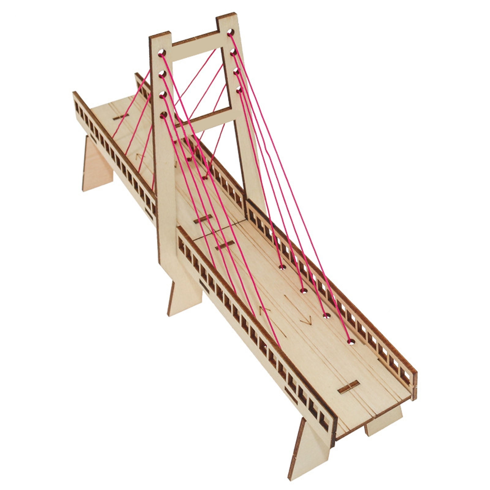 DIY Wooden Bridge Educational Kids Puzzle Toy Wood Assembly Bridge for ...