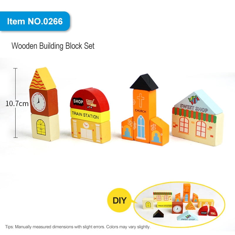 DIY Wooden Bridge Tunnel Urban Rail Overpass Traffic Car Toy Scene ...