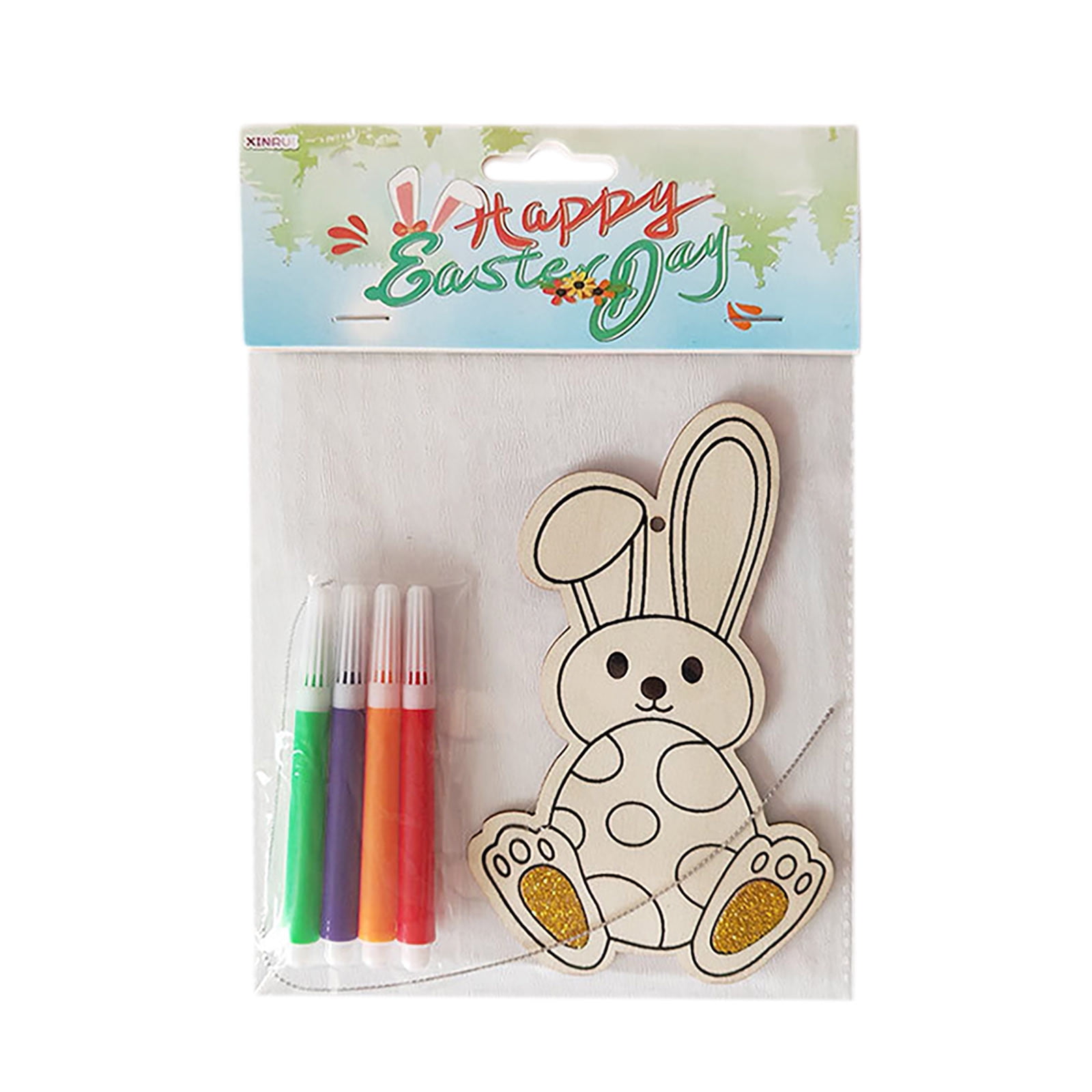 DIY Wooden Easter Rabbit Drawing Board - Kids Painting & Coloring Craft ...